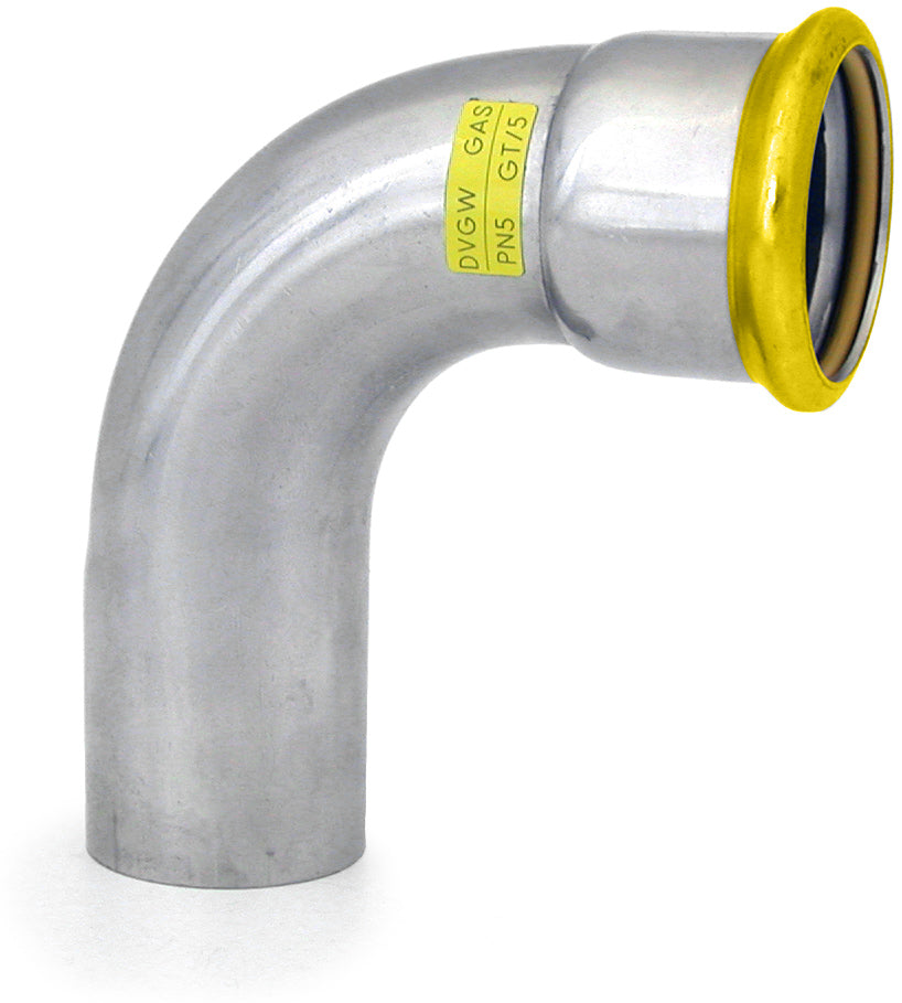 316L Gas Elbow 90° Spigot end radius 1.5d – Air Energy